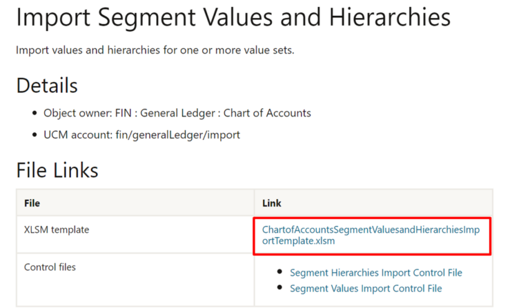 How to Import Segment Value via FBDI