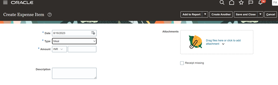Employee Expense Account Change in Oracle Financials Cloud